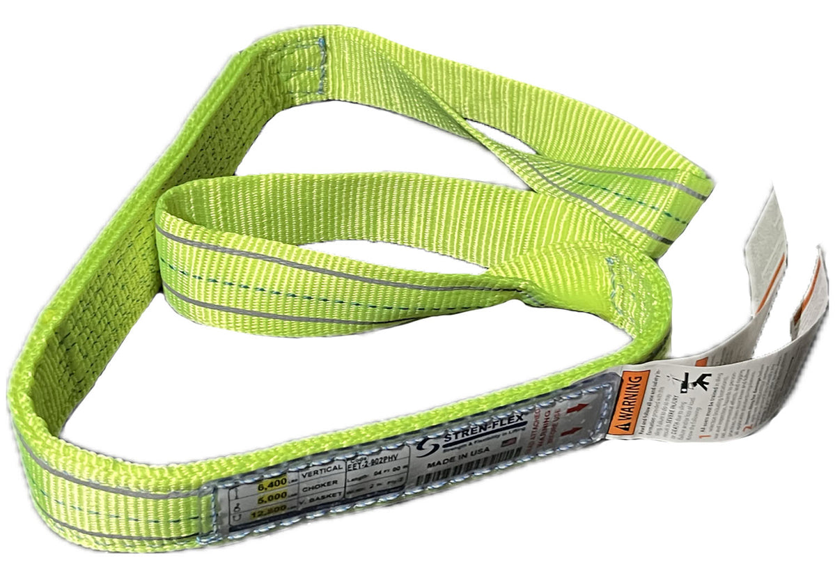 Hi-Viz Polyester Twisted Eye & Eye Web Sling - Type 4 — LiftSupply