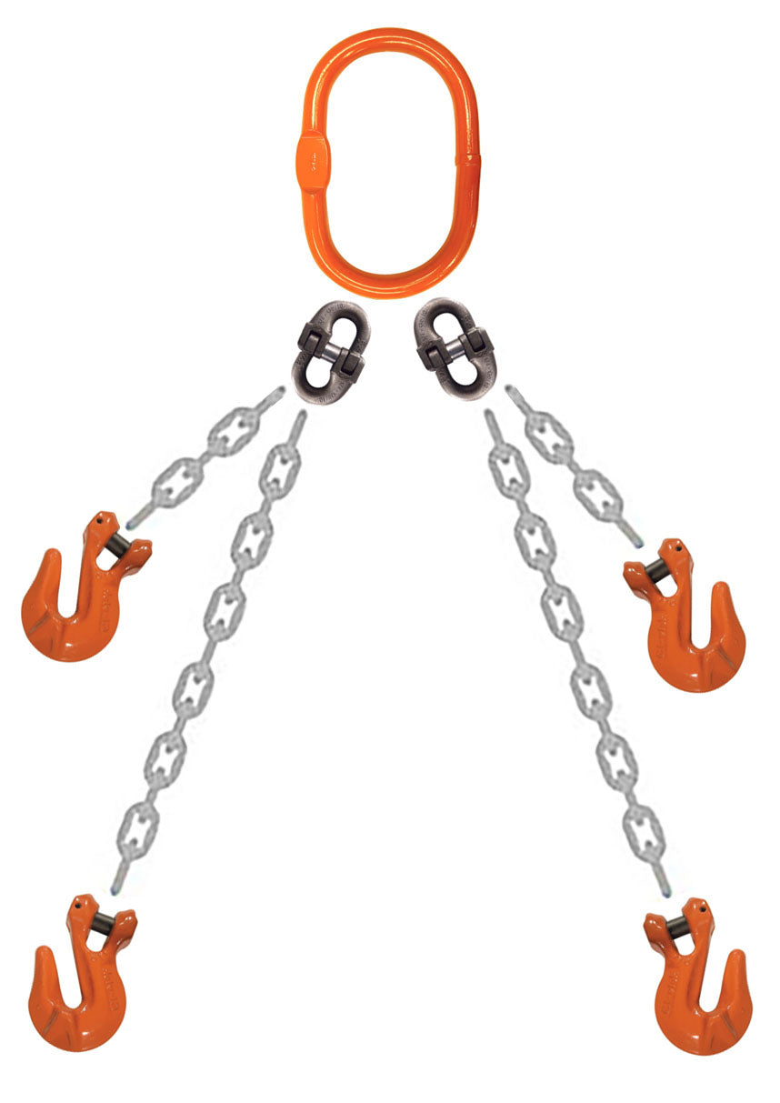 CM Grade 100 DOG 2 Leg Adjustable Type B Chain Sling - Clevlok Grab Ho ...