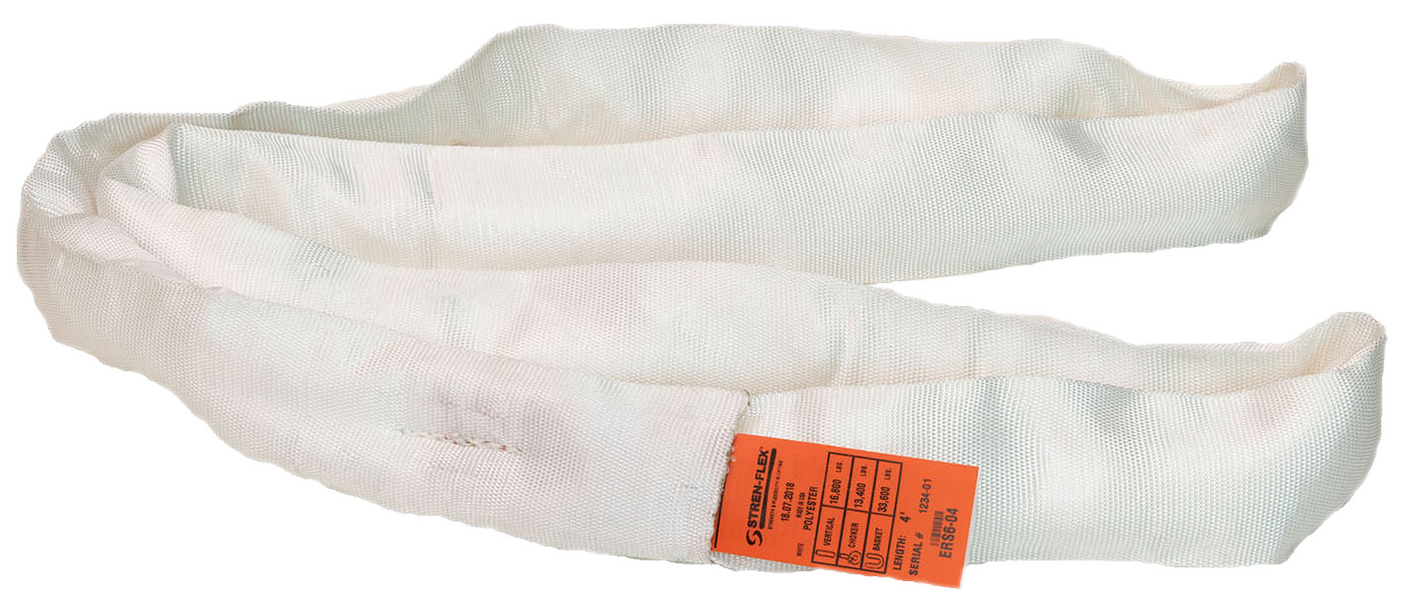 Standard Polyester Round Sling - White - Endless - 16,800 lbs — LiftSupply