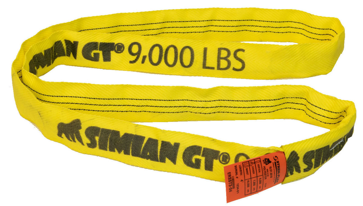 SIMIAN® GT Round Sling - Yellow - Endless - 9,000 lbs — LiftSupply
